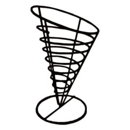 Regent Wire Cone Chips Server Powder Coated Black