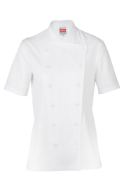 Jonsson Workwear Women's Short Sleeve Luxury Chef Jacket White Small ...